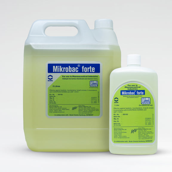 Mikrobac Forte (Pharma) | Surface disinfectant for clean room – rwscience
